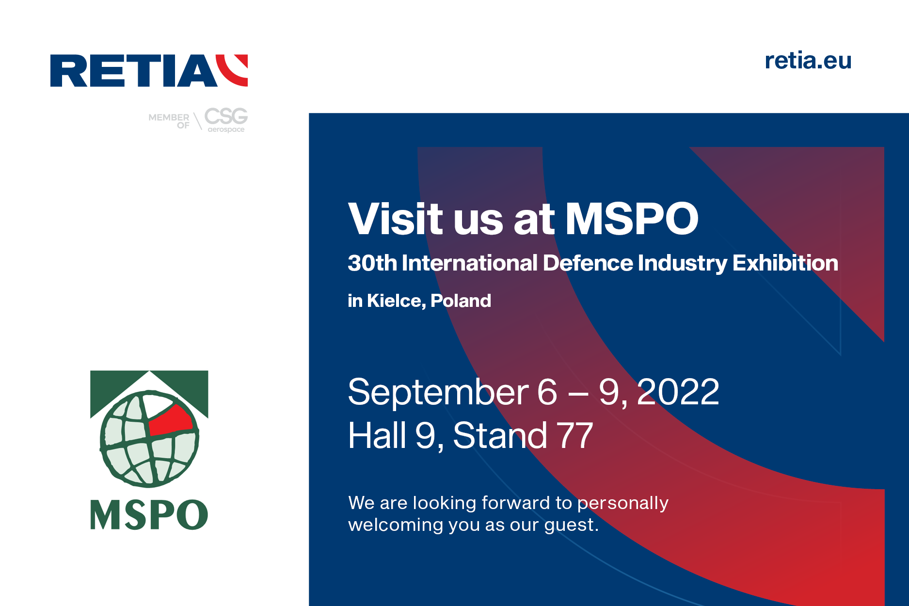 Accept our invitation to MSPO Kielce – RETIA
