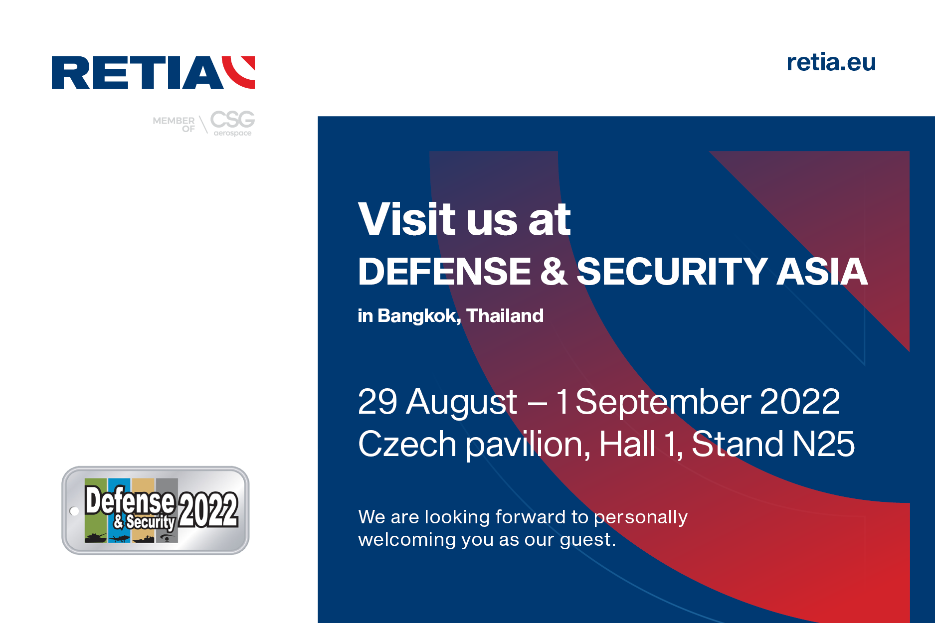 Visit us at the DEFENSE & SECURITY ASIA fair in Thailand – RETIA