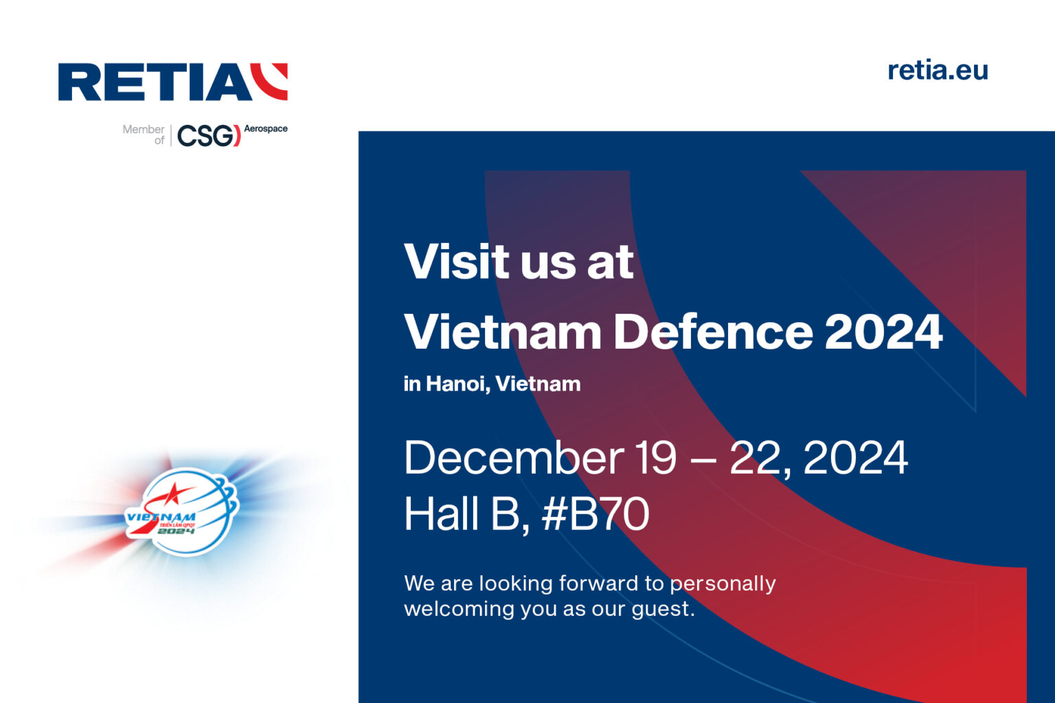 Visit us at the Vietnam Defence Expo 2024 – RETIA